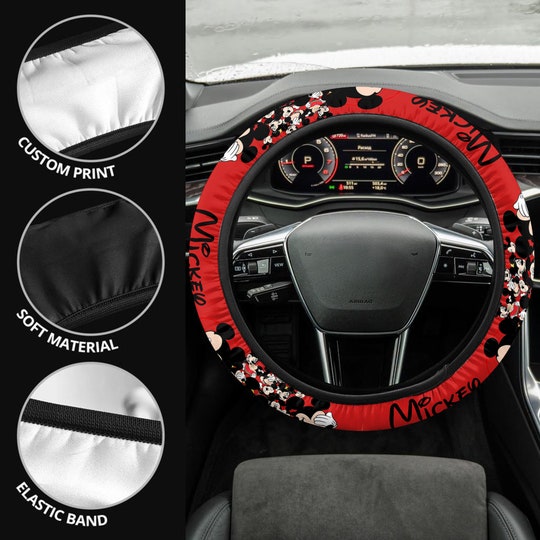 Mickey Mouse Steering Wheel Cover, Disney Steering Wheel Cover Car sold ...