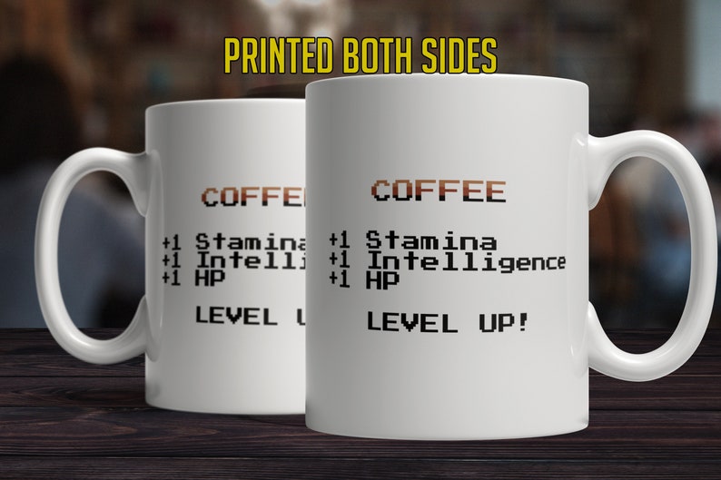8 Bit Mug JRPG Nerd Gamer Mug Level Up Great Nerd Gift Video - Etsy Canada