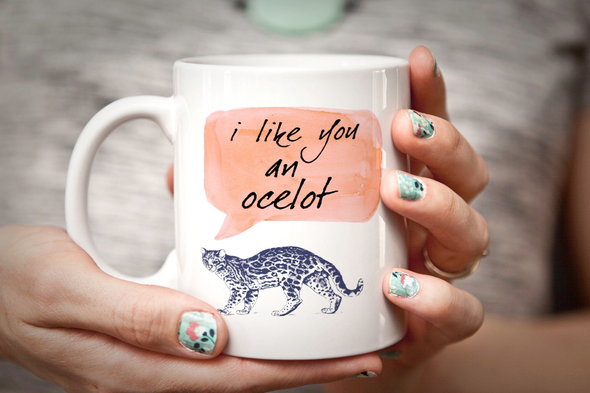 I Like You an Ocelot Funny Humorous Valentines Coffee Mug Gift | Etsy