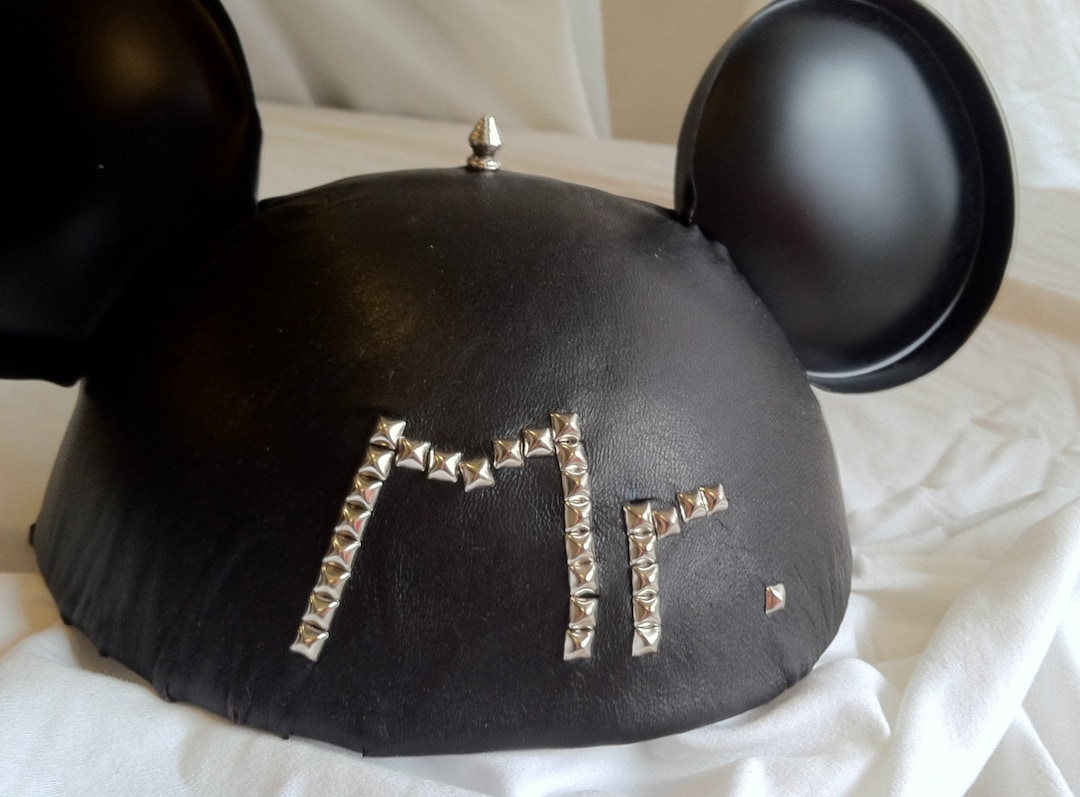 Leather Mickey Mouse Ears Customized and Personalized With Nickel ...