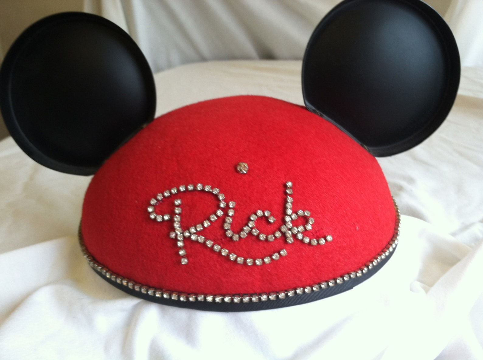 Orejas de mickey mouse brillantes unoficially personalizado y - Etsy España