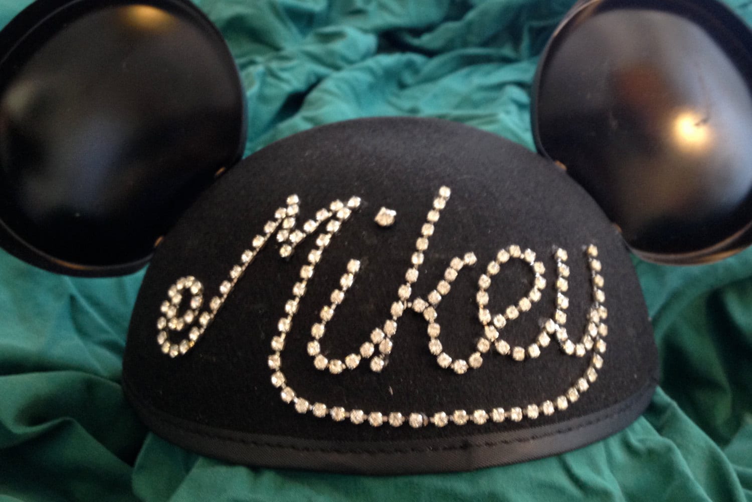 Orejas de mickey mouse brillantes unoficially personalizado y - Etsy España