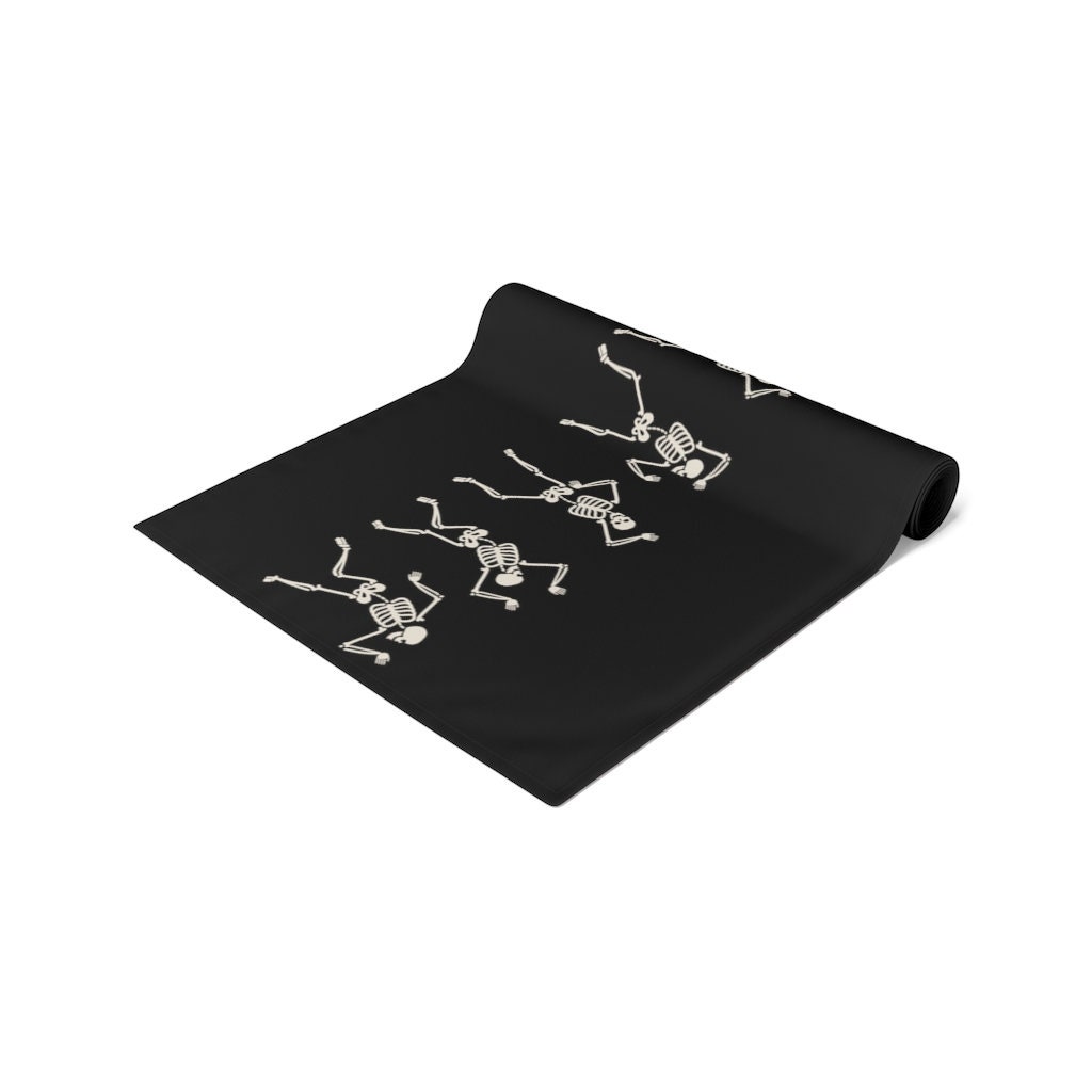 Skeleton Boogie Black Halloween Table Runner - Etsy