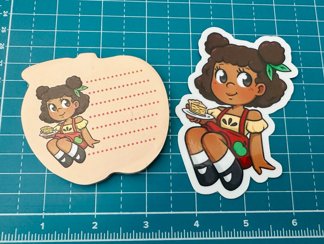 Apple Girl Sticky Notes & Sticker - Etsy