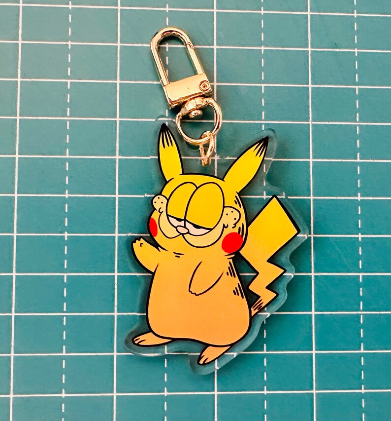 Garfichu Keychains and Stickers - Etsy