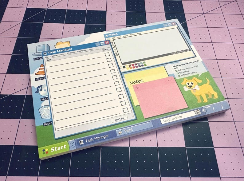 Retro Computer Desktop Notepad - Etsy