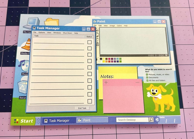 Retro Computer Desktop Notepad - Etsy