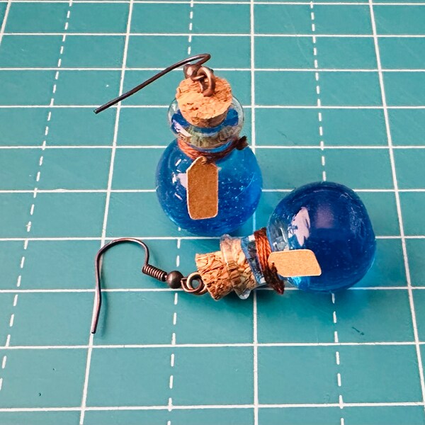 Tiny Bottle Earrings - Etsy