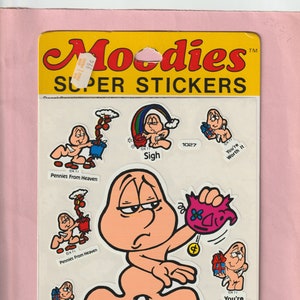 Vintage Moodies Super Stickers SEALED Penniless - Etsy