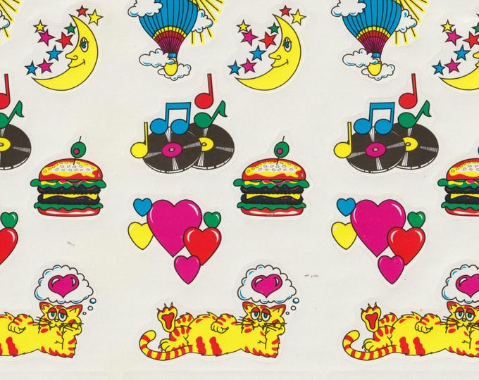 RARE Vintage LARGE 1980 Stickers Sheet - Etsy