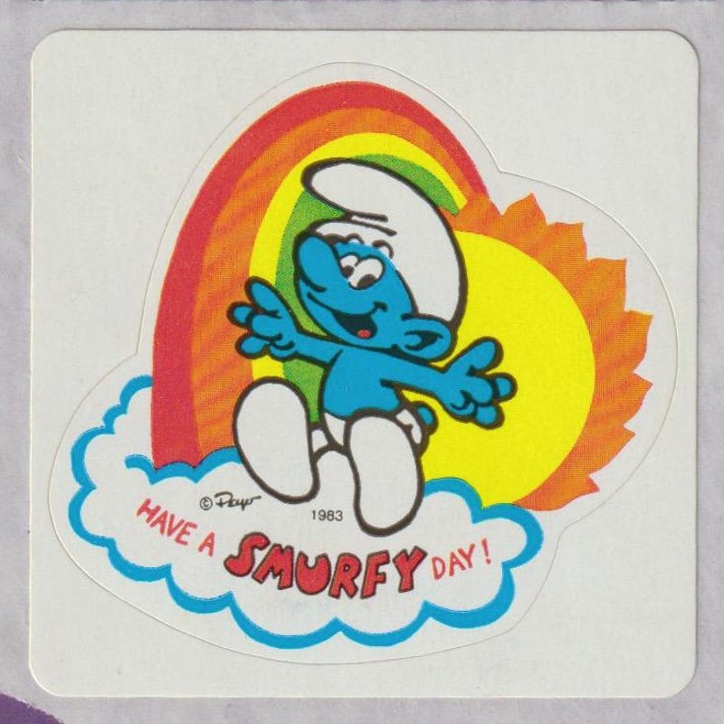 Smurf Stickers Vintage - Etsy