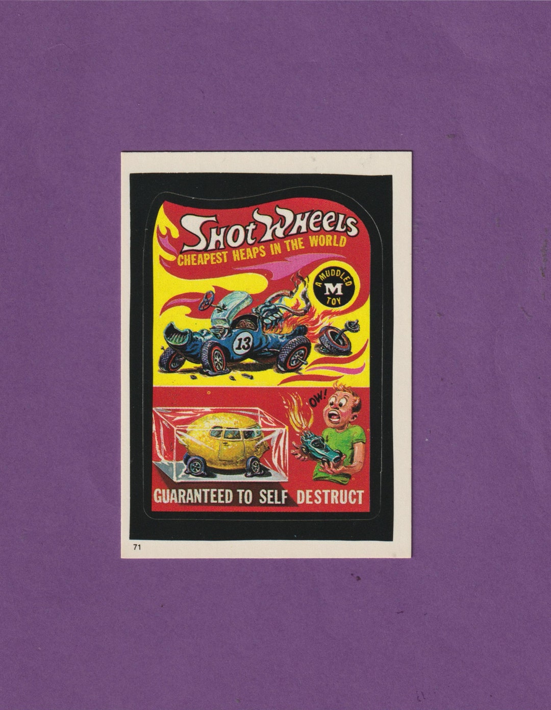 Vintage 1980s Wacky Package Pack Sticker SHOT WHEELS Hot Wheels - Etsy