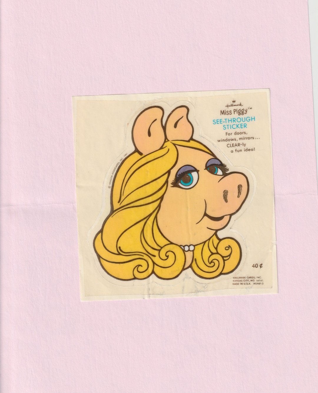 Vintage 1980s LARGE Jim Henson's the Muppets Sticker MISS PIGGY - Etsy