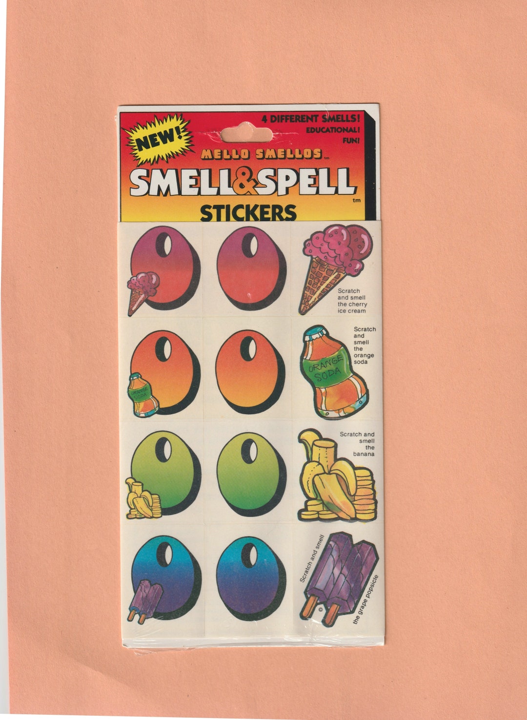 Vintage Mello Smello o Smell & Spell Scratch N Sniff Stickers SEALED - Etsy
