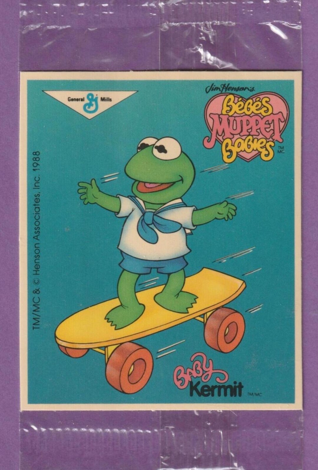 Vintage General Mills the Muppet Babies Sticker SEALED Kermit - Etsy