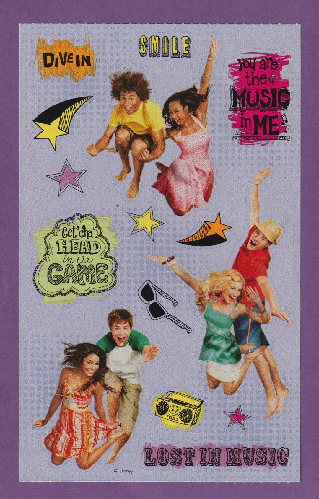 Vintage SANDYLION High School Musical Sticker Sheet - Etsy