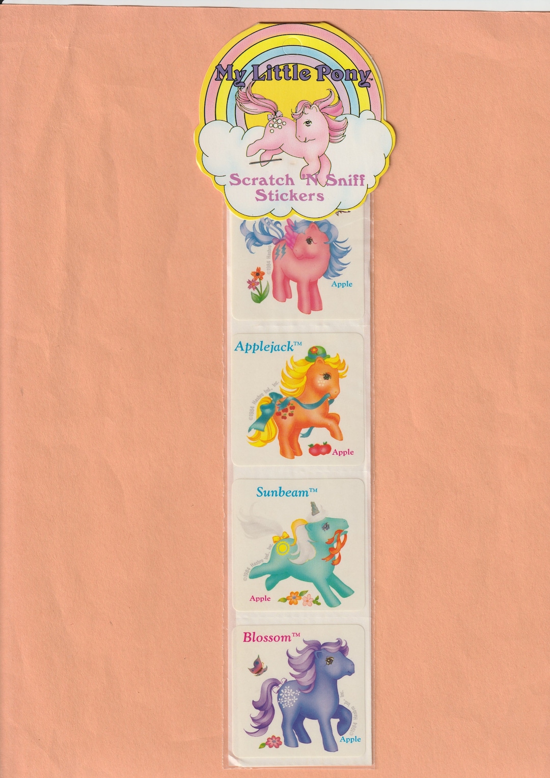 Vintage My Little Pony Scratch & Sniff Sticker Pack APPLE - Etsy