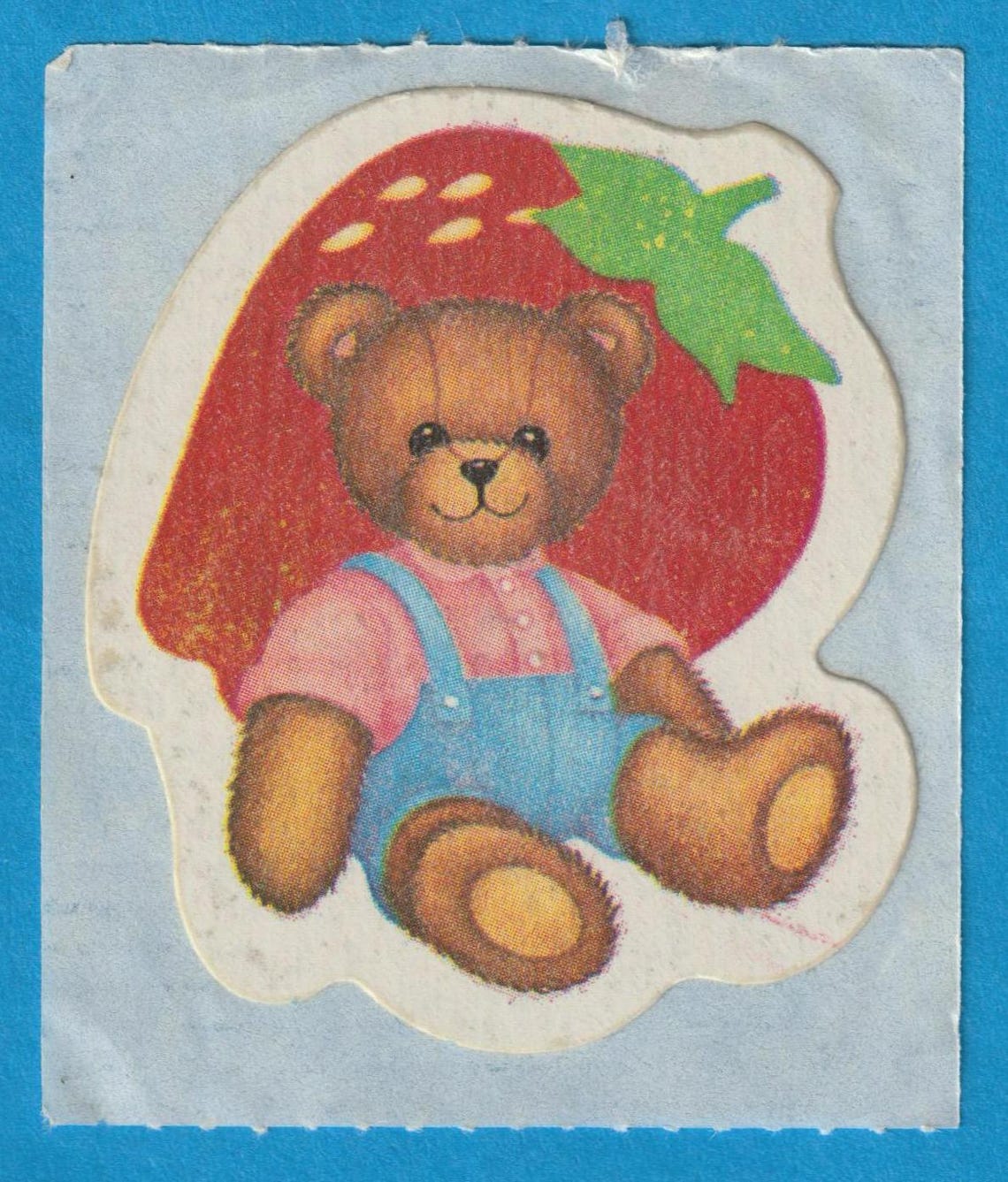 Vintage CTP Matte Teddy Bear Scratch & Sniff Sticker STRAWBERRY - Etsy