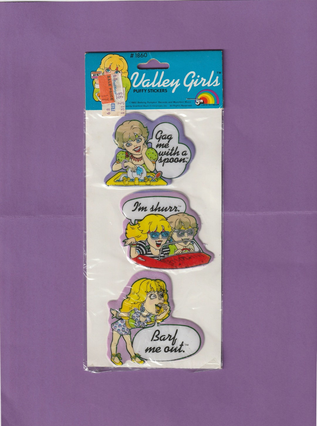 HTF Vintage Valley Girls Puffy Stickers #2 - Etsy