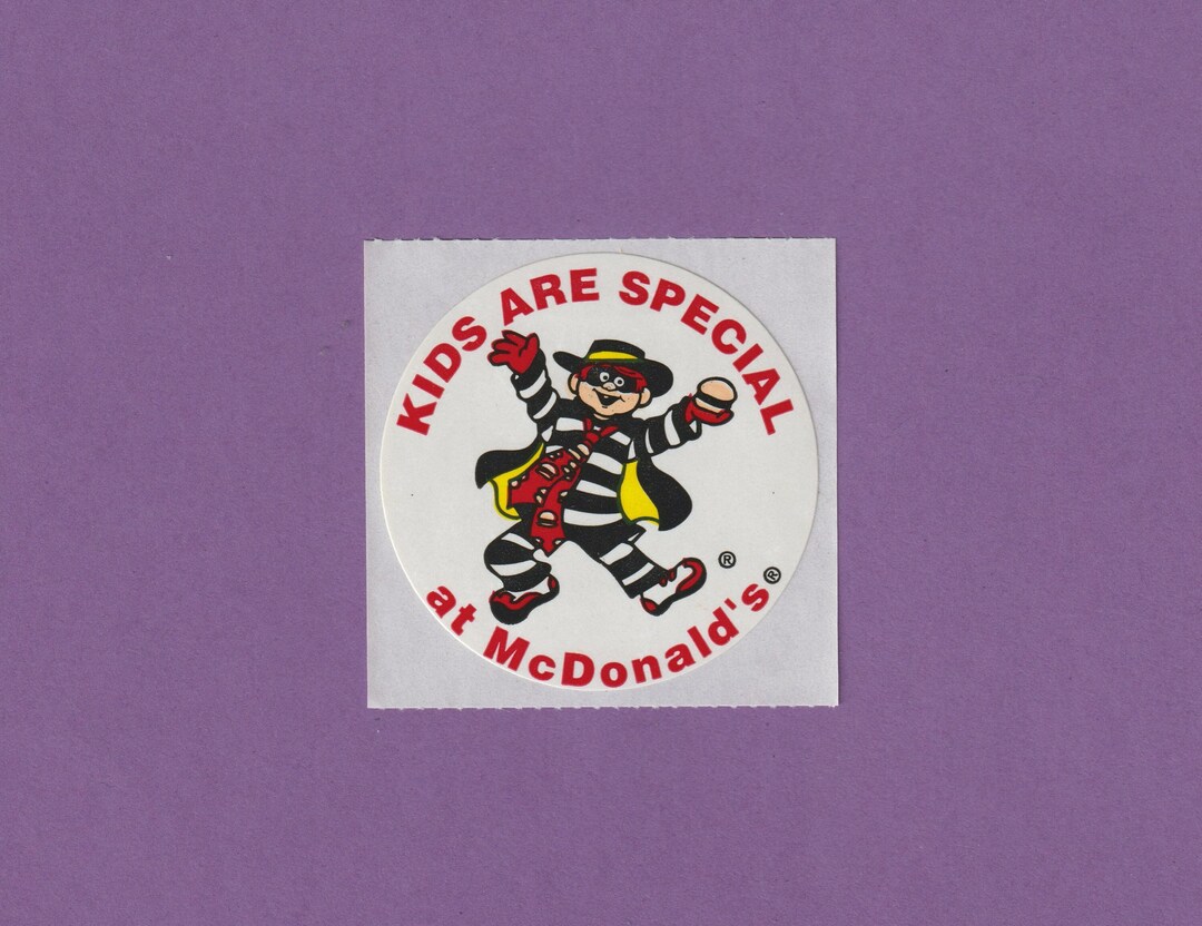 Vintage 1980s Mcdonalds Sticker Hamburglar Kids Are Special - Etsy
