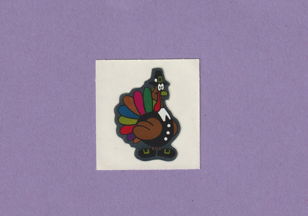 Vintage 1980s Prism Sticker Turkey Thanksgiving - Etsy
