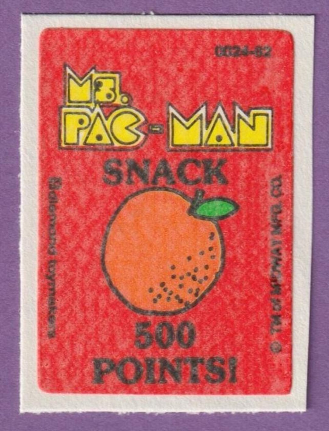 Vintage Ms. Pac Man Scratch and Sniff Sticker Orange SNACK - Etsy