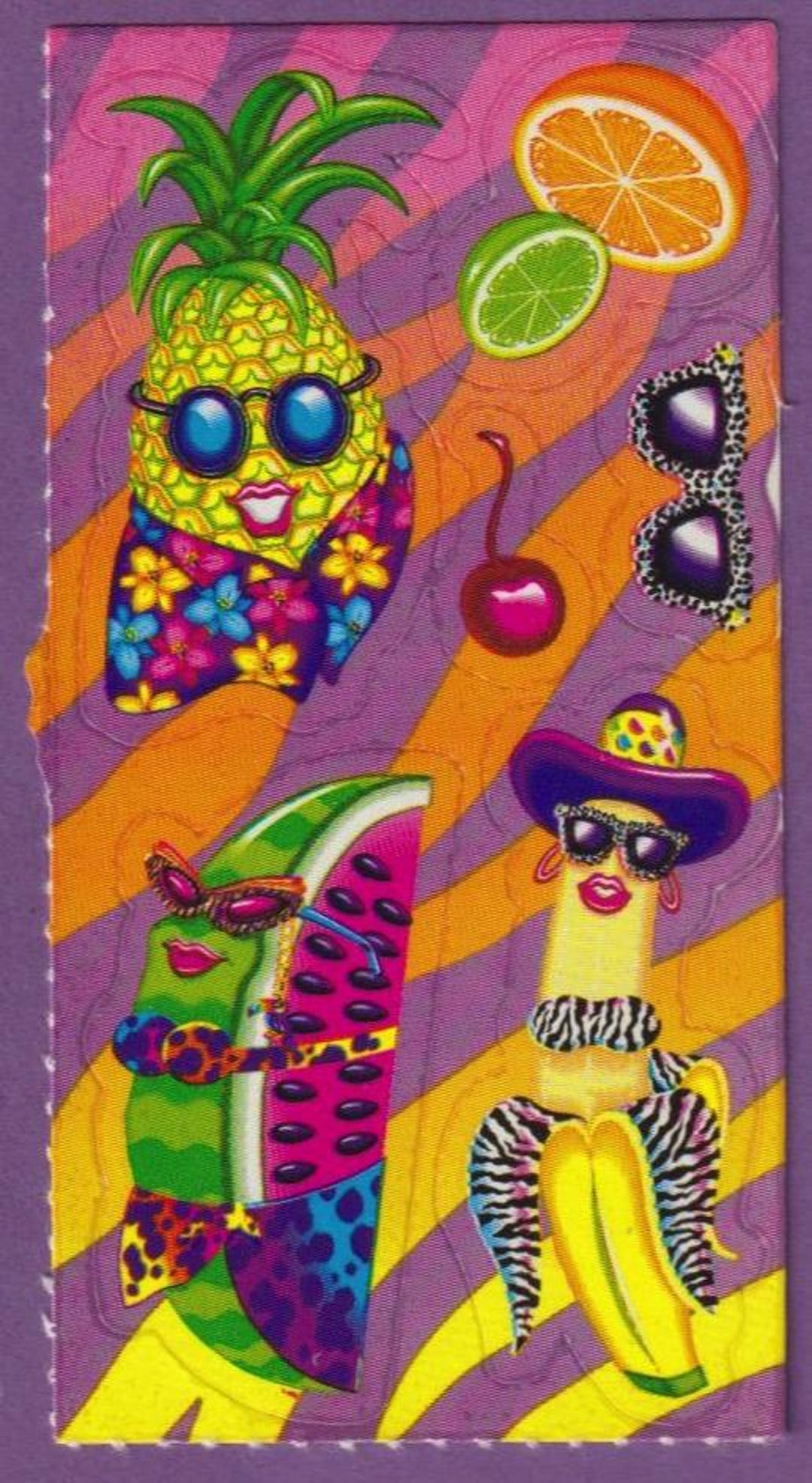 Vintage Lisa Frank Sticker FRUITS - Etsy Australia