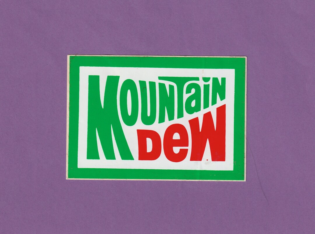 Vintage 1980s Mountain Dew Sticker - Etsy