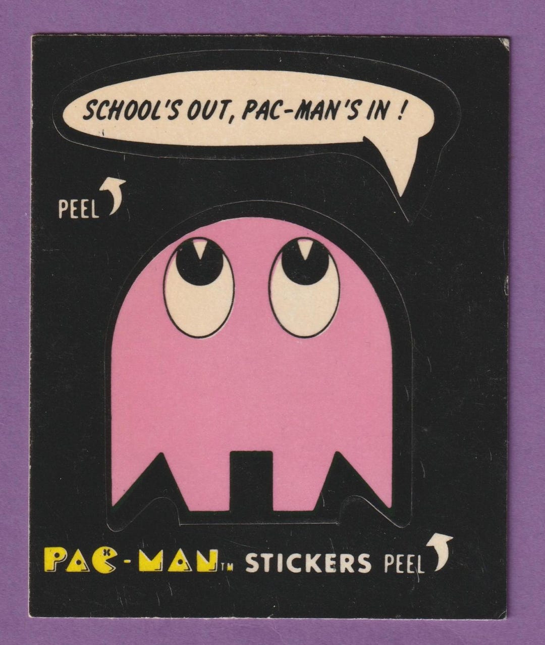 Vintage 1980s Pac Man Wax Pack Sticker PINK - Etsy