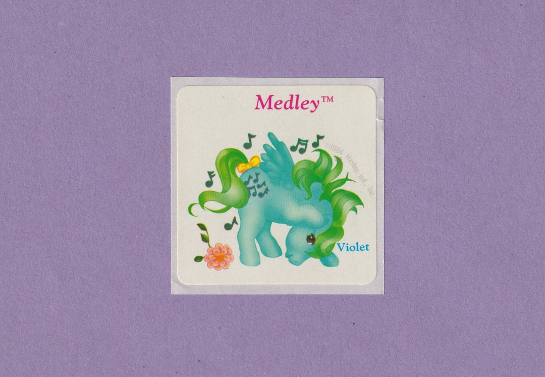 MINT Vintage 1980s My Little Pony MEDLEY Scratch & Sniff Sticker VIOLET ...
