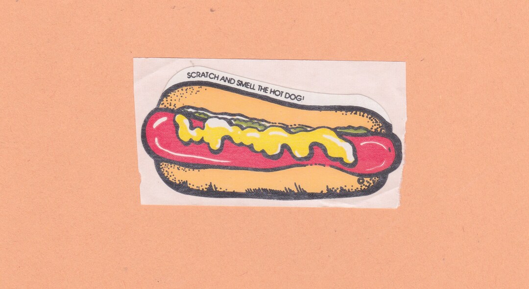 Vintage Mello Smellos HOT DOG Scratch & Sniff Sticker - Etsy