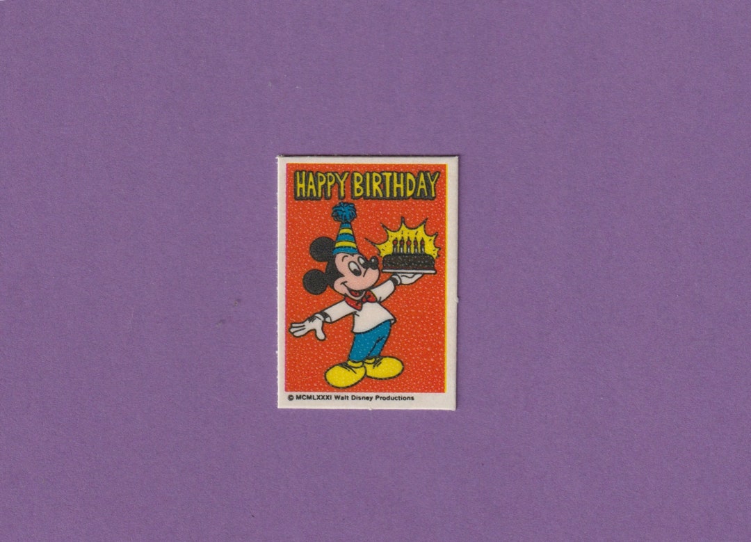 Vintage Disney Mickey Scratch & Sniff Sticker CHOCOLATE - Etsy
