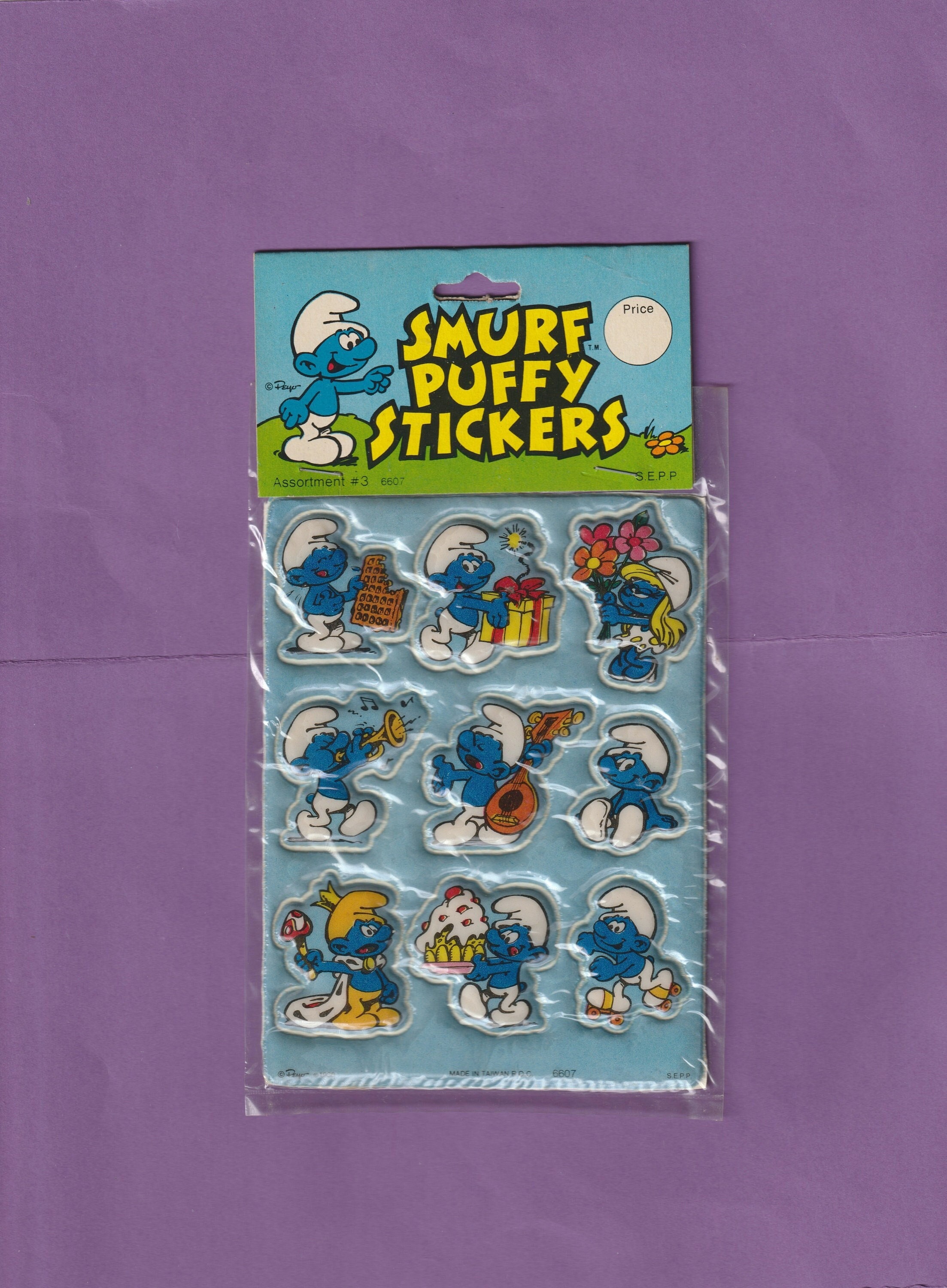 Vintage Smurf Puffy Stickers 4 - Etsy