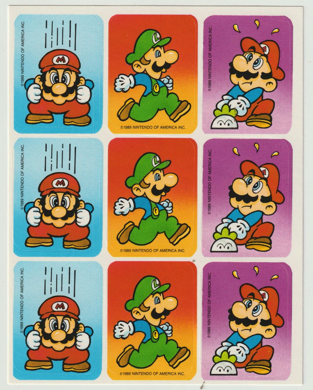 Vintage 1980s NINTENDO Super Mario Bros. Stickers - Etsy