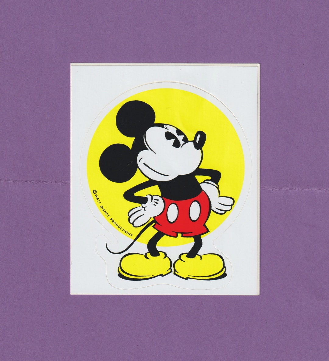 Vintage LARGE 1970 Walt Disney World Souvenir Sticker Mickey Mouse - Etsy