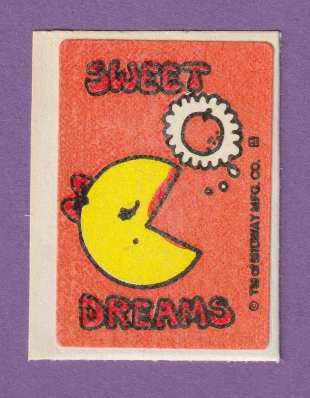 Vintage Ms. Pac Man Scratch and Sniff Sticker Orange Sweet Dreams - Etsy