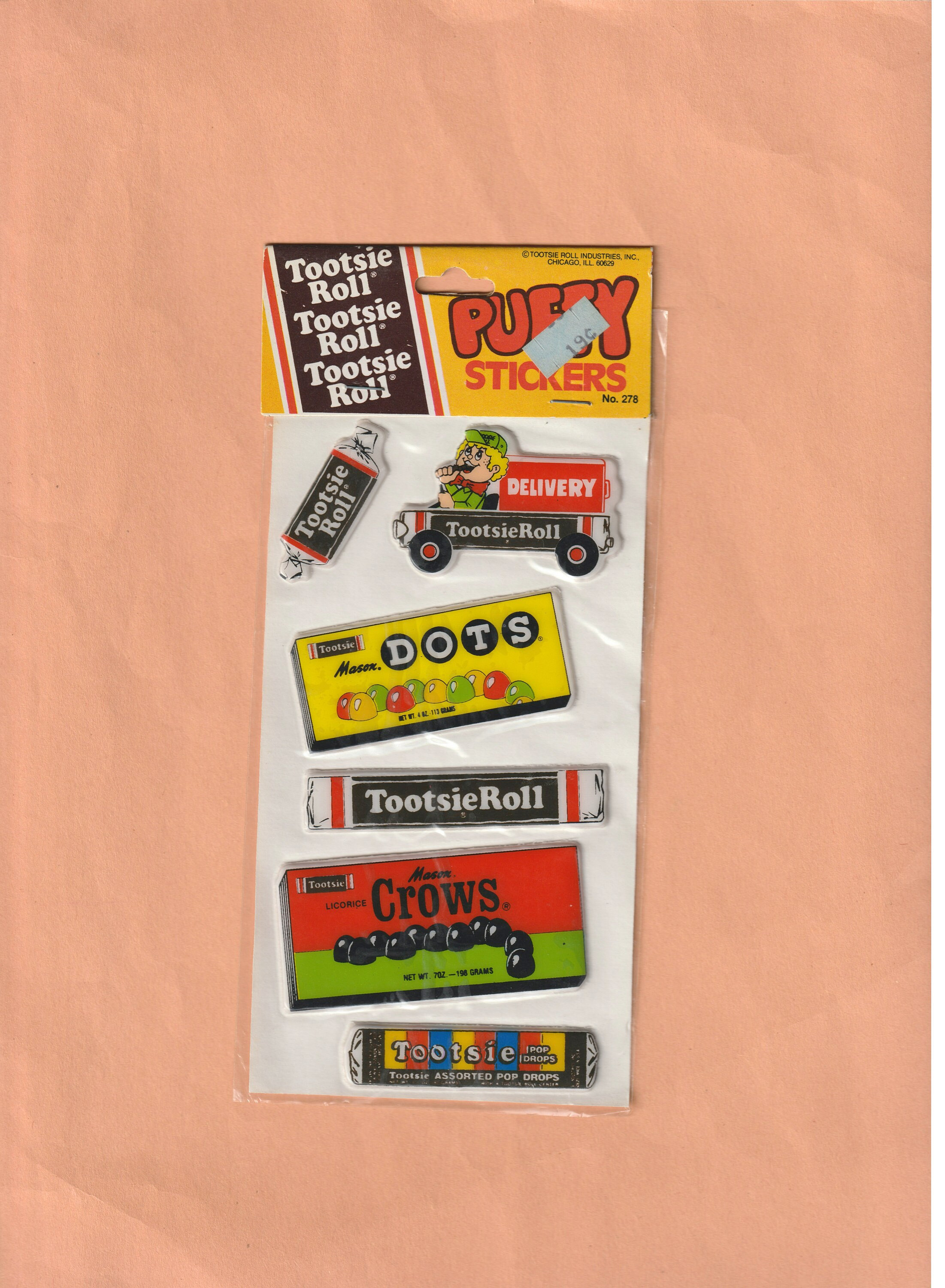 Vintage 1980s TOOTSIE ROLL Puffy Stickers SEALED - Etsy