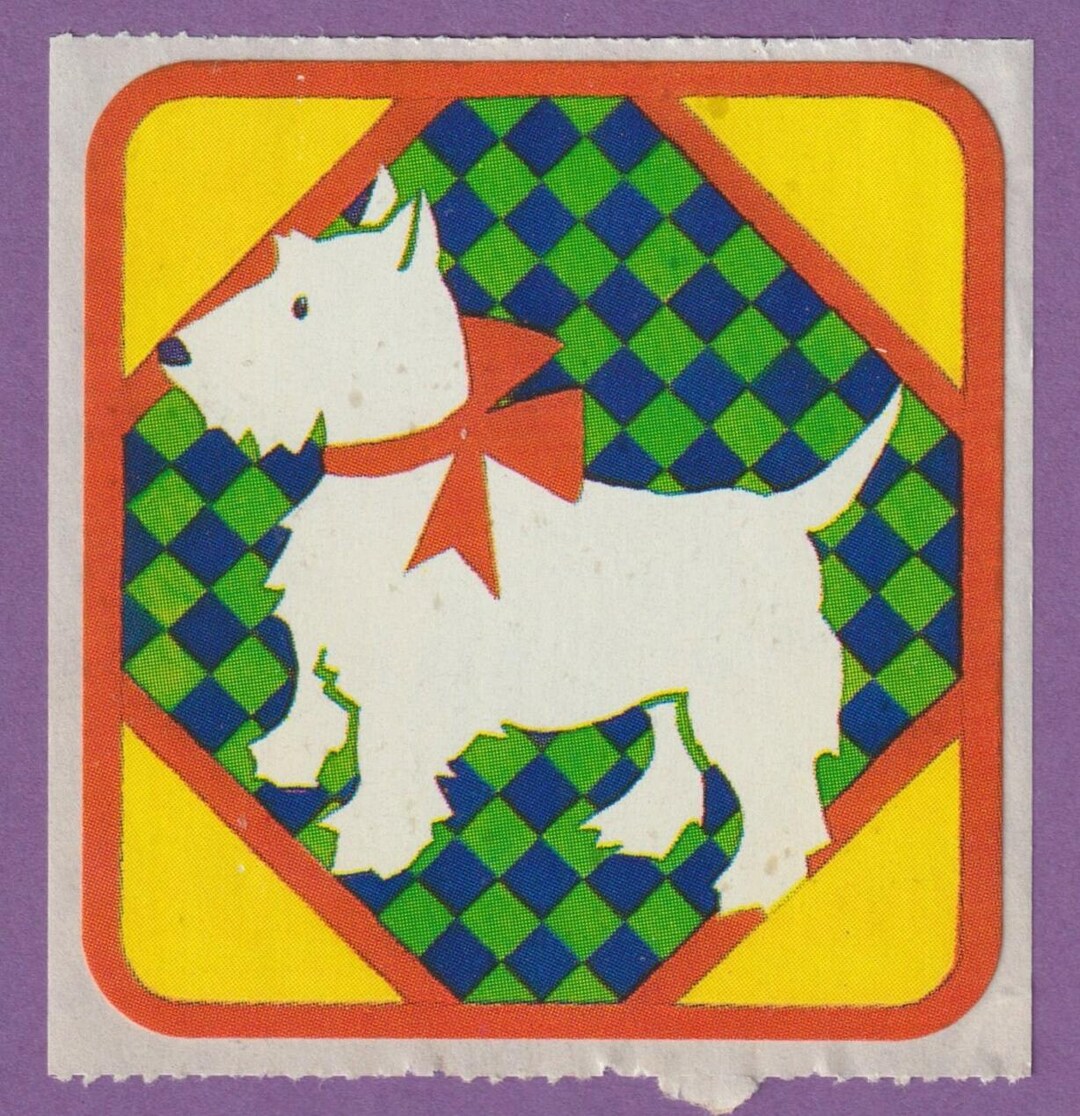 Vintage Illuminations Scotty Dog Sticker Animal Parade - Etsy