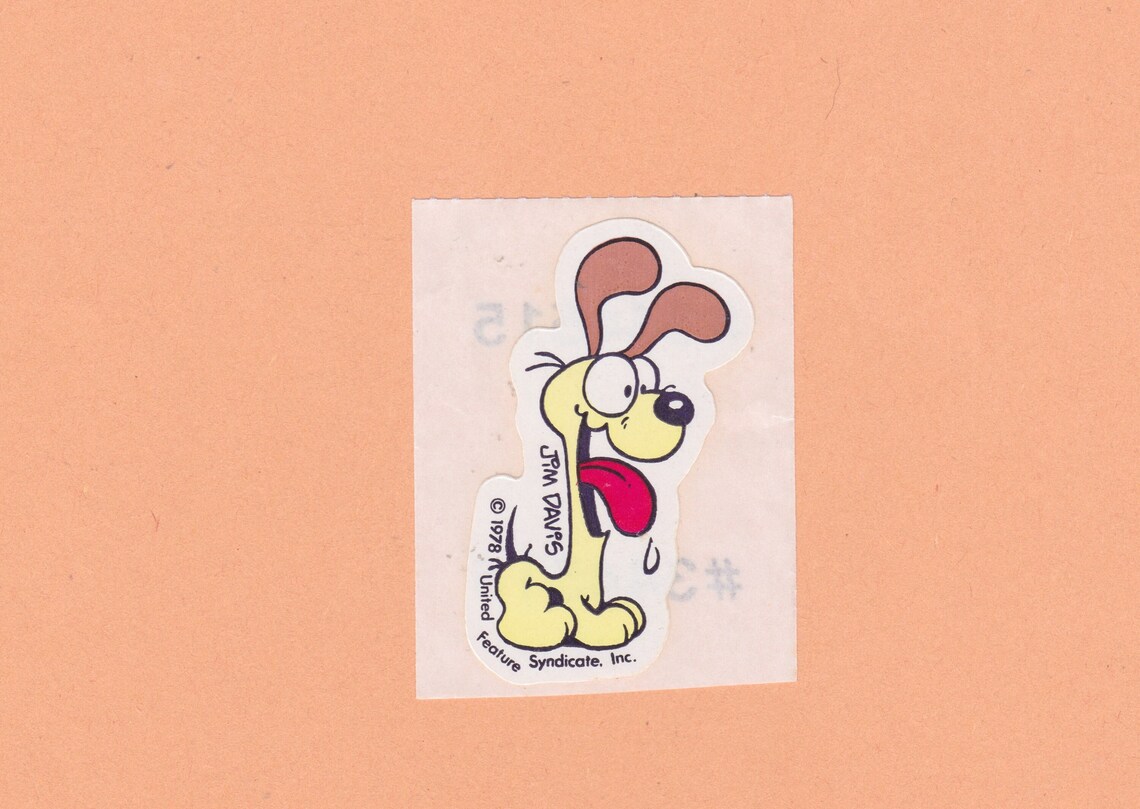 Vintage Odie From Garfield Sticker Jim Davis - Etsy