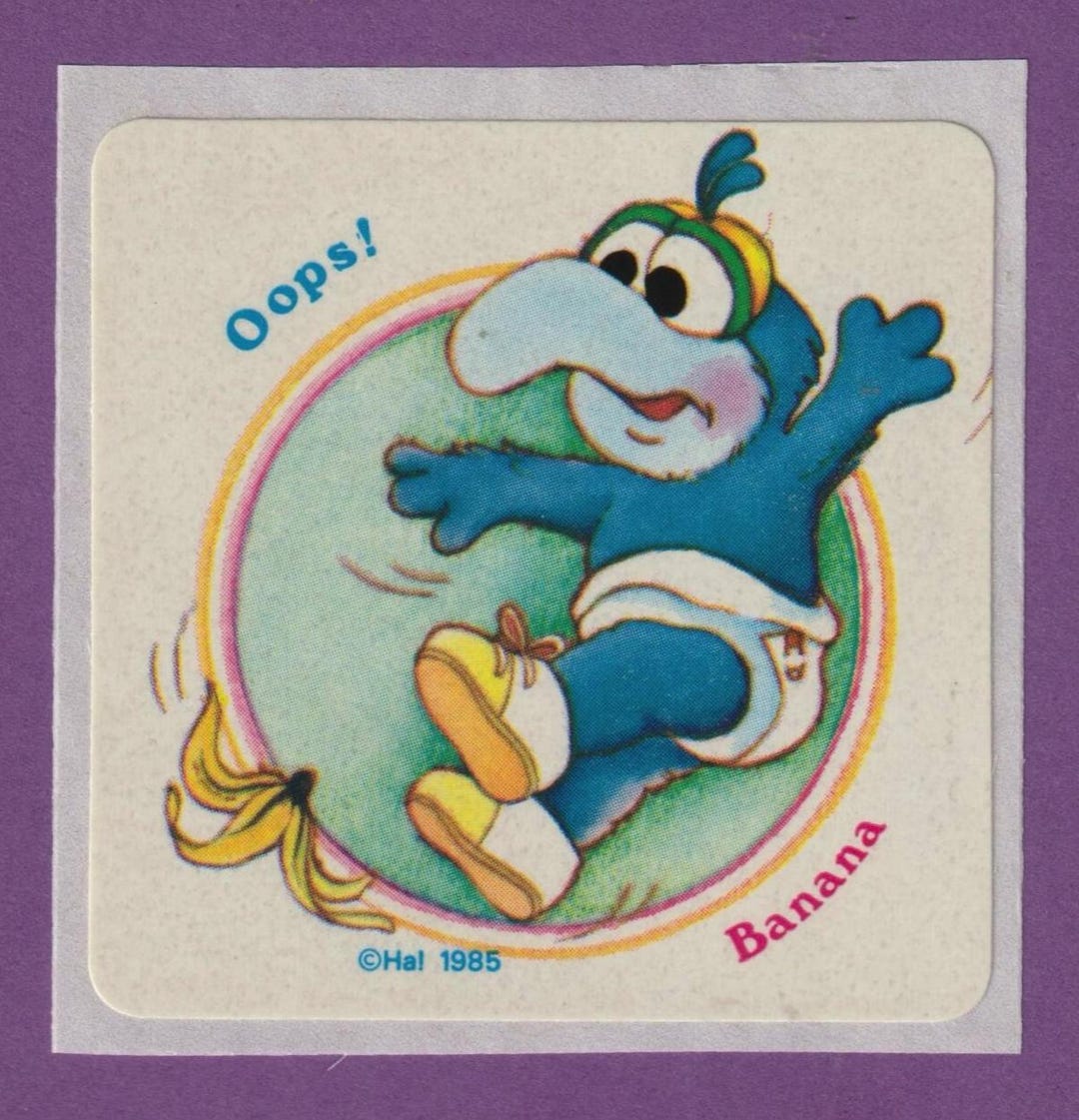 Vintage Muppet Babies Scratch & Sniff Sticker BANANA - Etsy