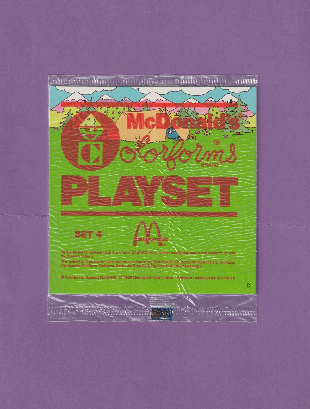 Vintage 1980s Mcdonalds Colorforms Set 4 SEALED - Etsy