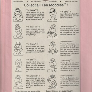 Vintage Moodies Super Stickers SEALED Penniless - Etsy