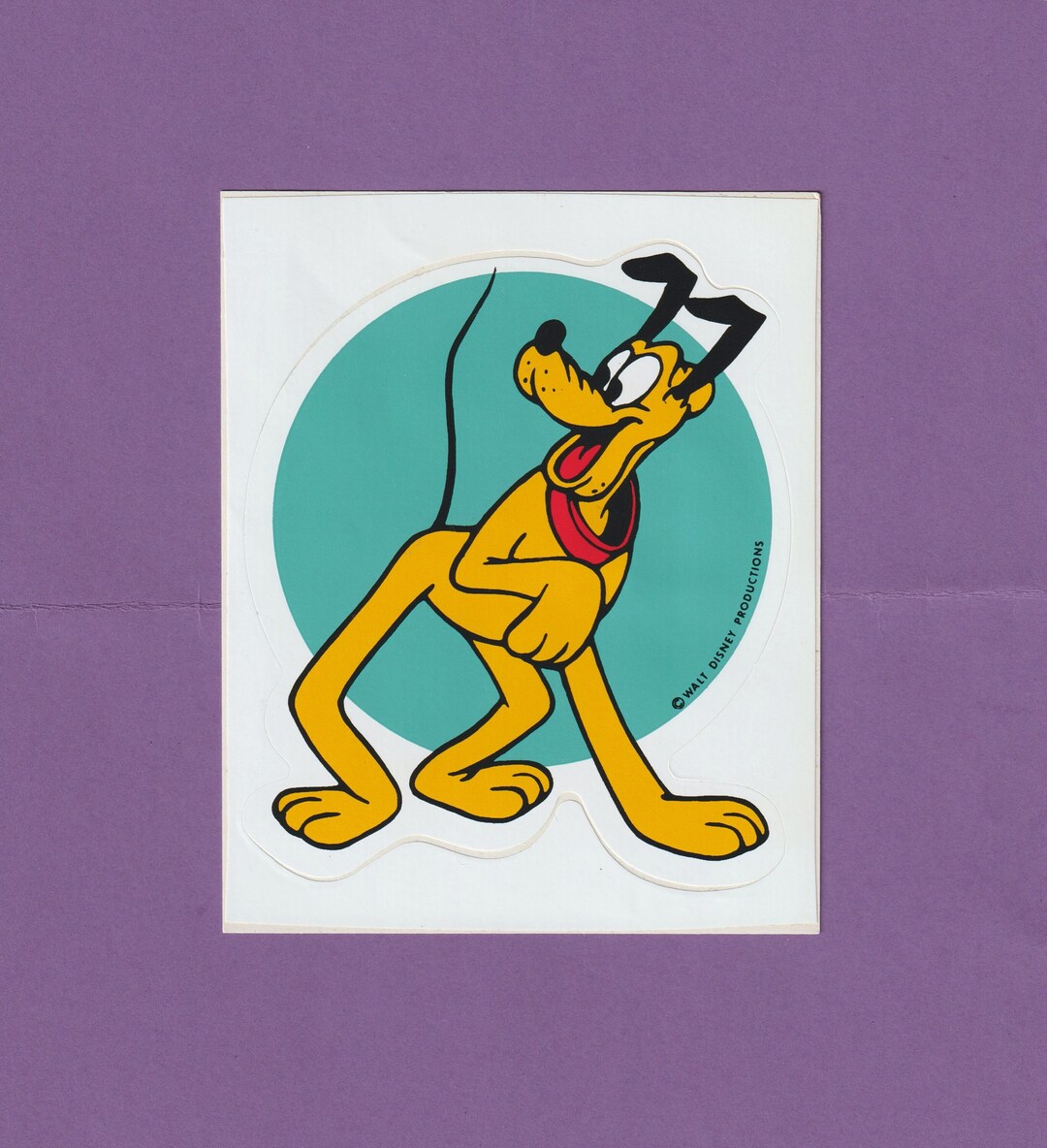 Vintage LARGE 1970 Walt Disney World Souvenir Sticker Pluto - Etsy