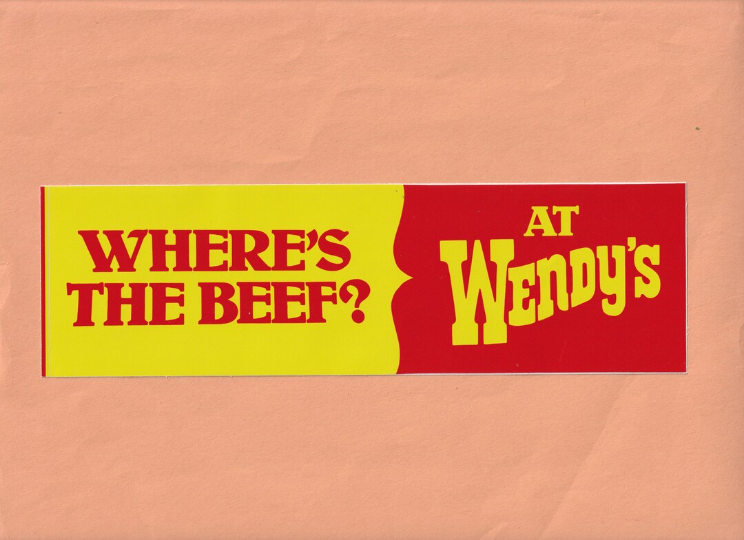 Retro Where's the Beef Bumper Sticker - Etsy