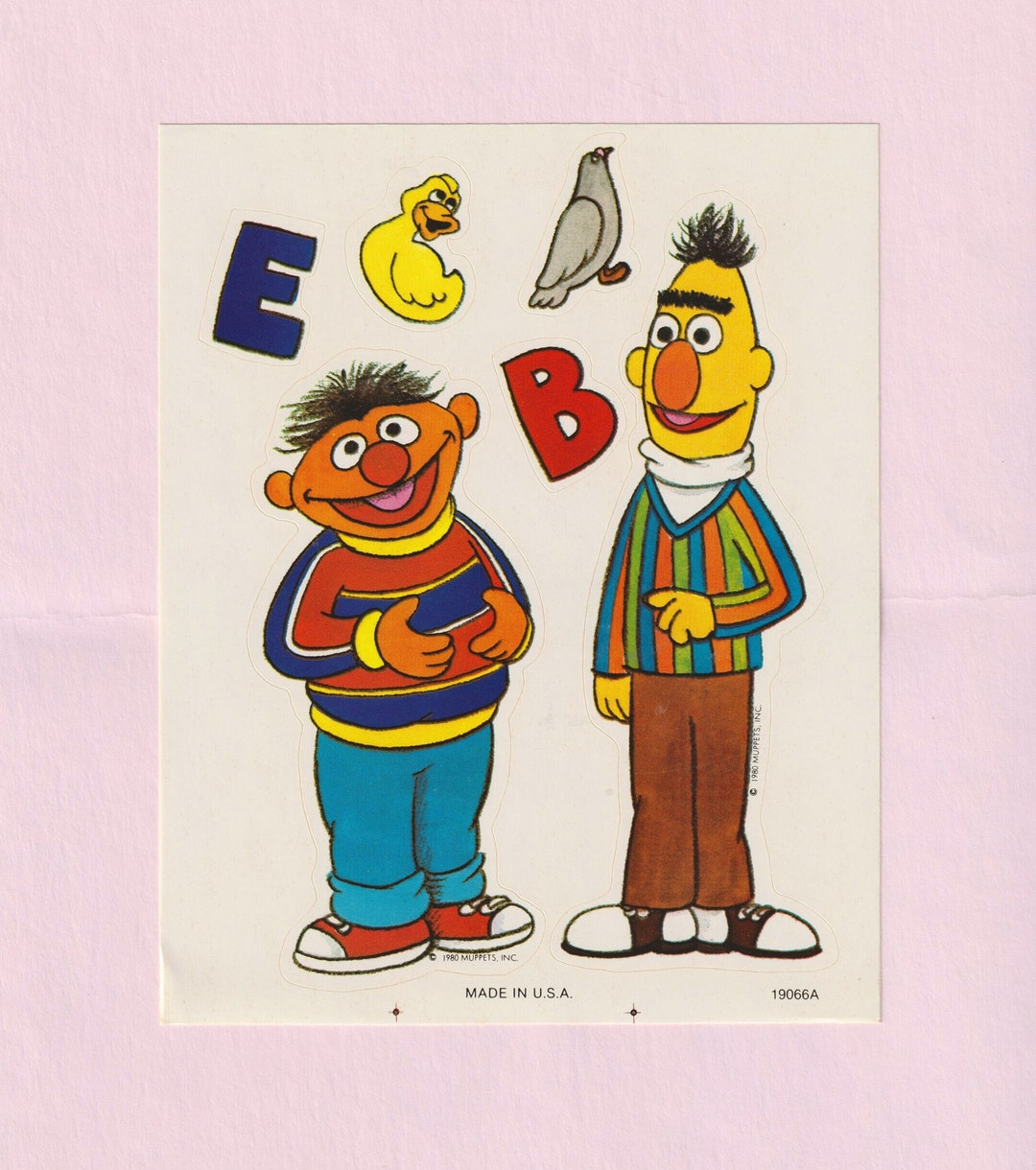 Vintage 1980s LARGE Sesame Street Sticker BERT & ERNIE - Etsy