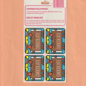 Vintage Mello Smellos Scratch & Sniff Sticker Pack Sniffys Leather ...