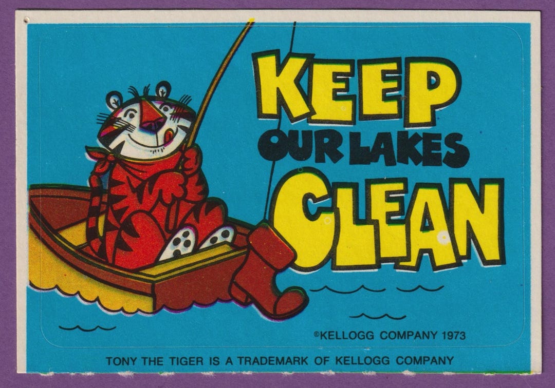 1980s Vintage TONY the TIGER Kellogg's Sticker - Etsy