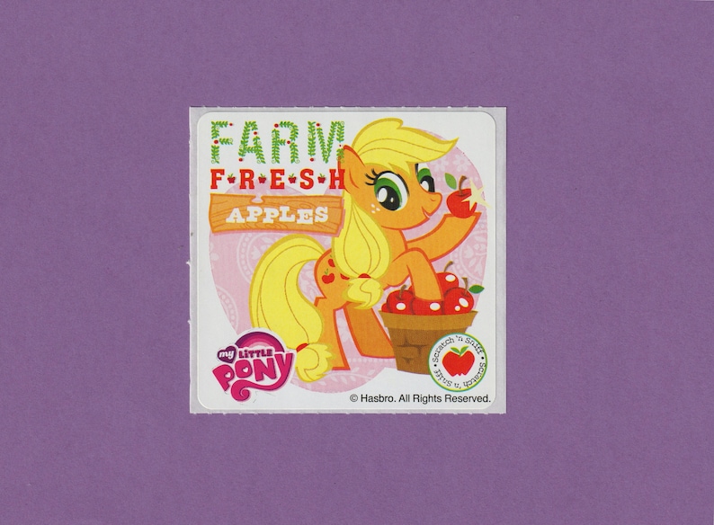 Vintage My Little Pony Smile Makers Scented Sticker APPLE 5 - Etsy