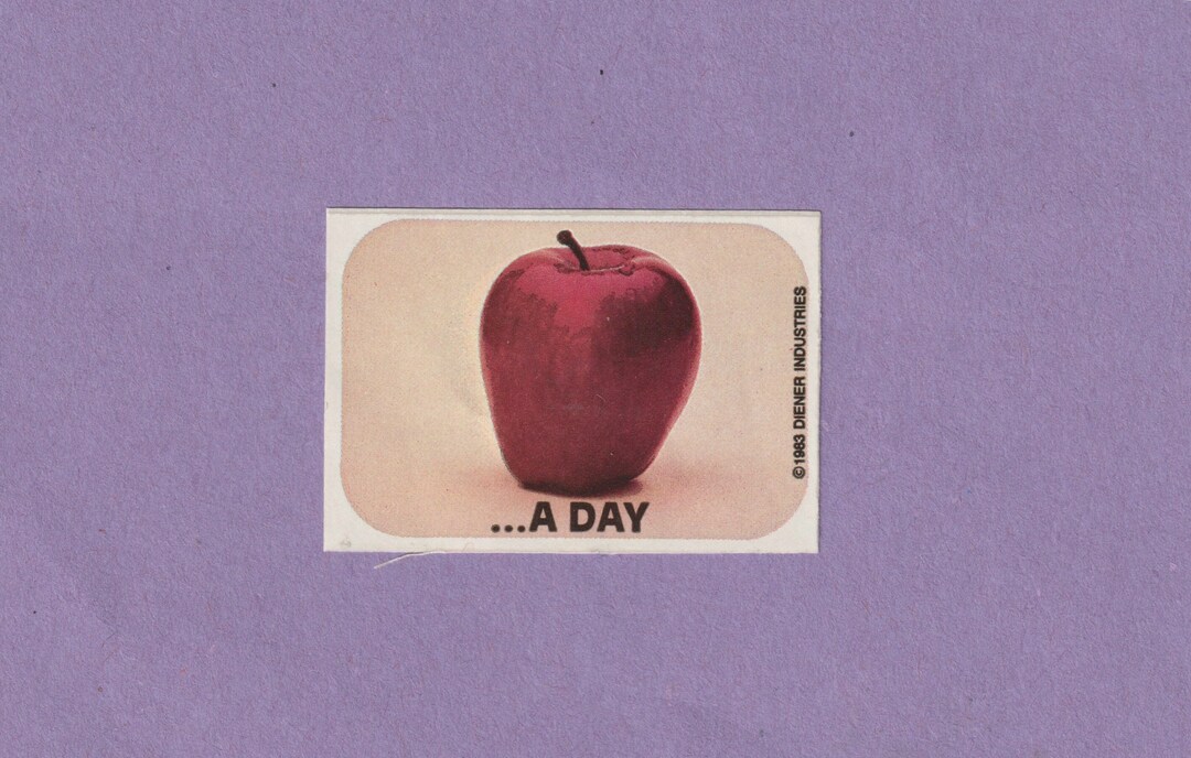 HTF Vintage Diener Industries Scratch & Sniff Sticker APPLE - Etsy