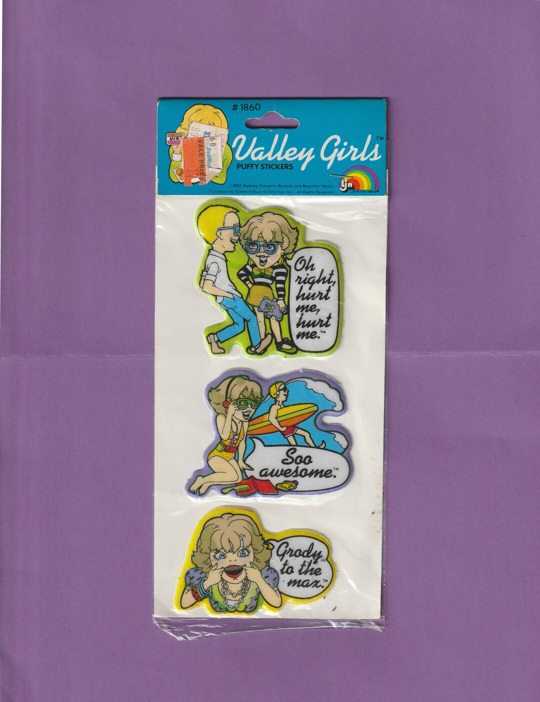 HTF Vintage Valley Girls Puffy Stickers - Etsy